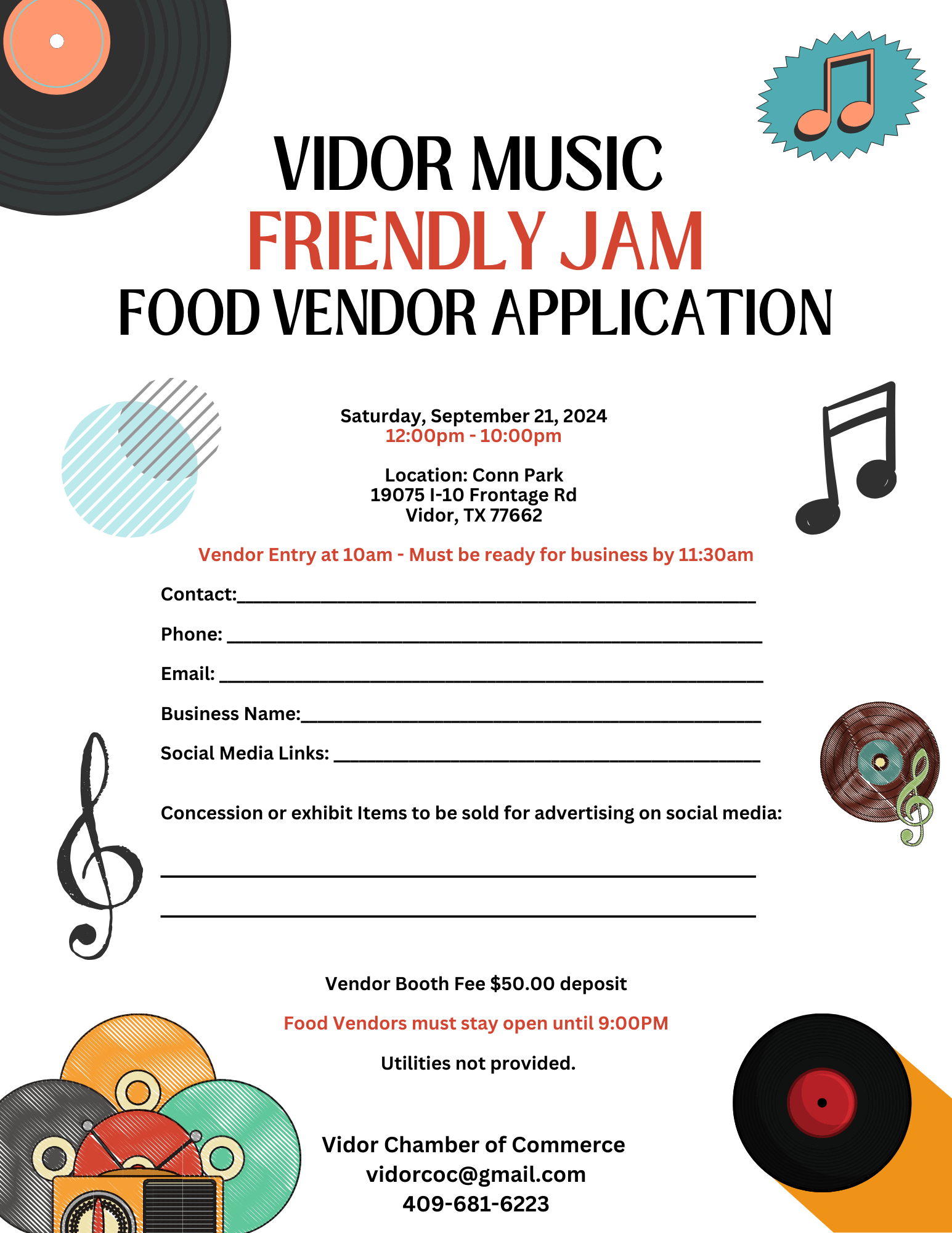 Vidor Music Friendly Jam - Vidor Chamber of Commerce