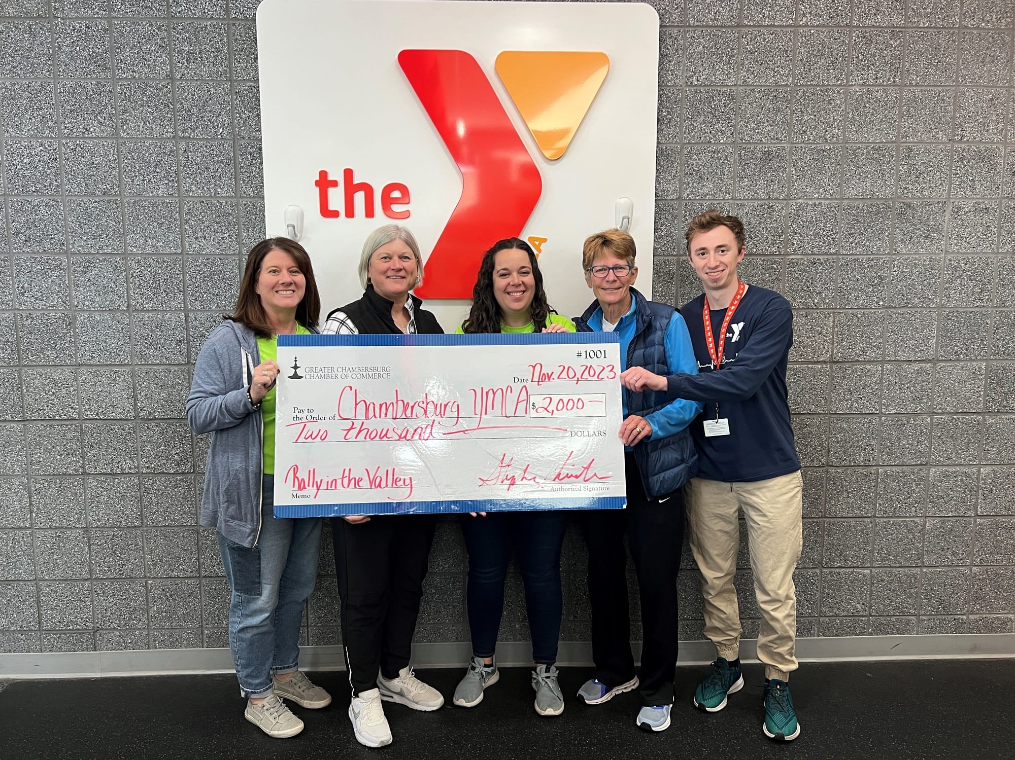 $2,000 Donation to YMCA - Cumberland Valley Business Alliance