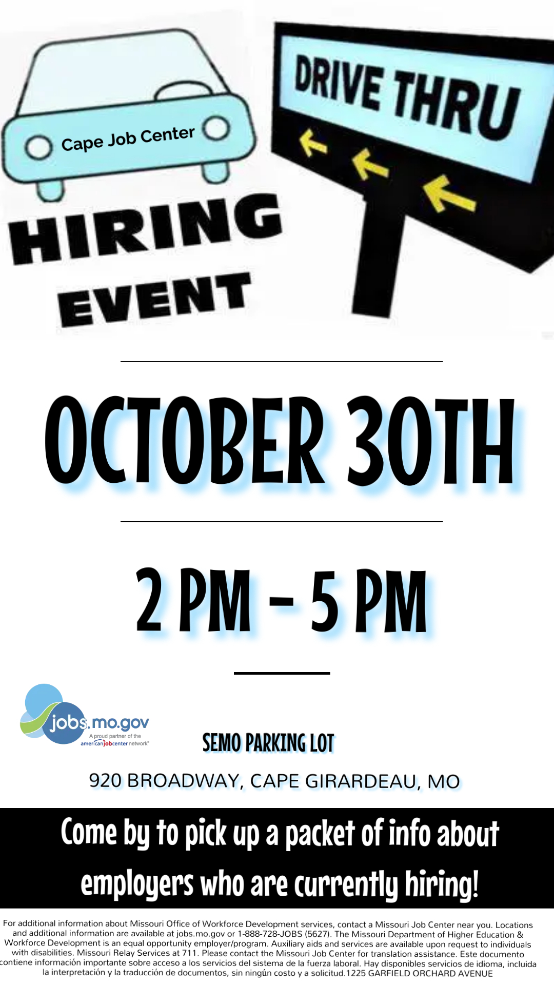 Cape Girardeau Drive-Thru Hiring Event - Cape Girardeau Area Chamber of ...