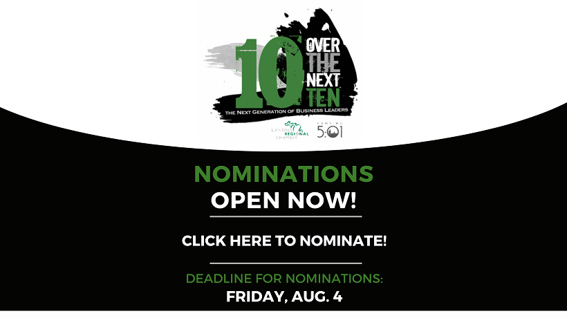 10 Over the Next Ten Awards - Lansing Regional Chamber of Commerce