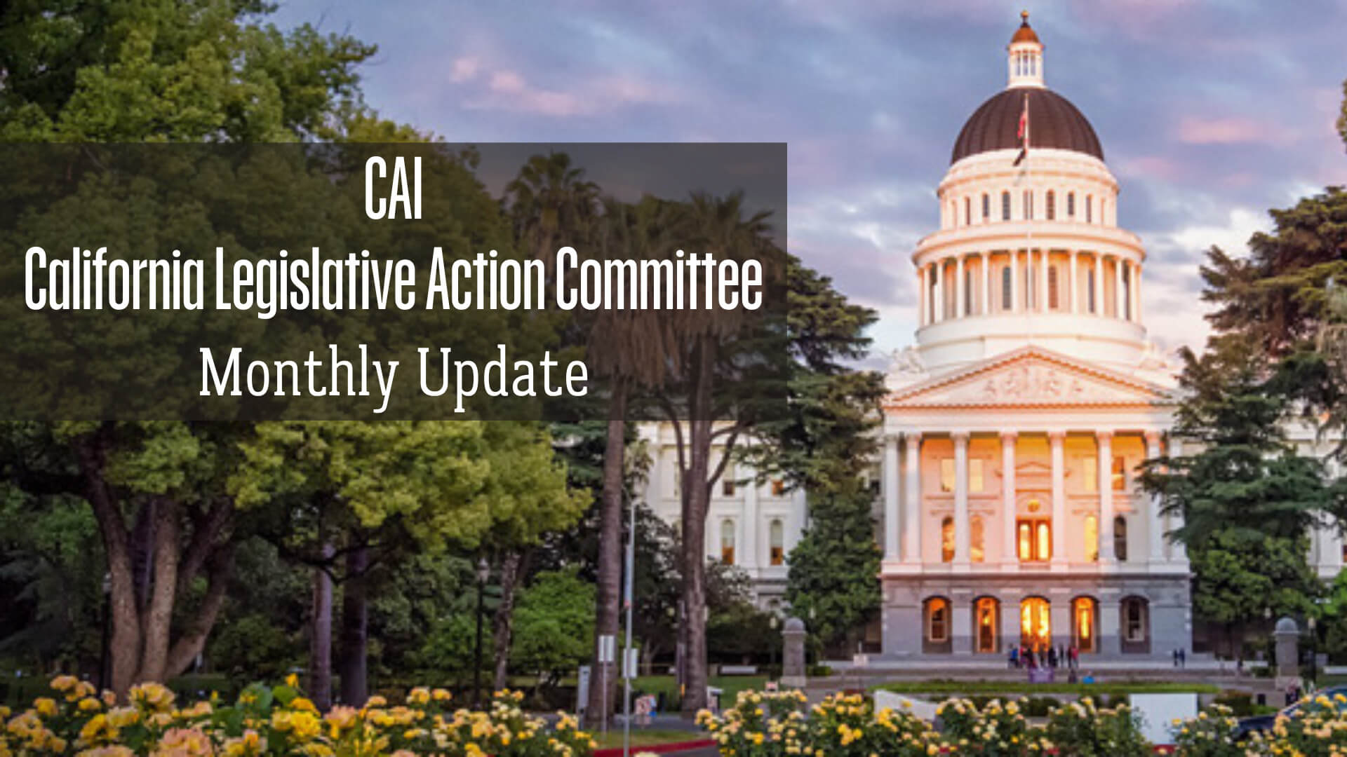 CAI-CLAC: July Legislative Update - Community Associations Institute ...