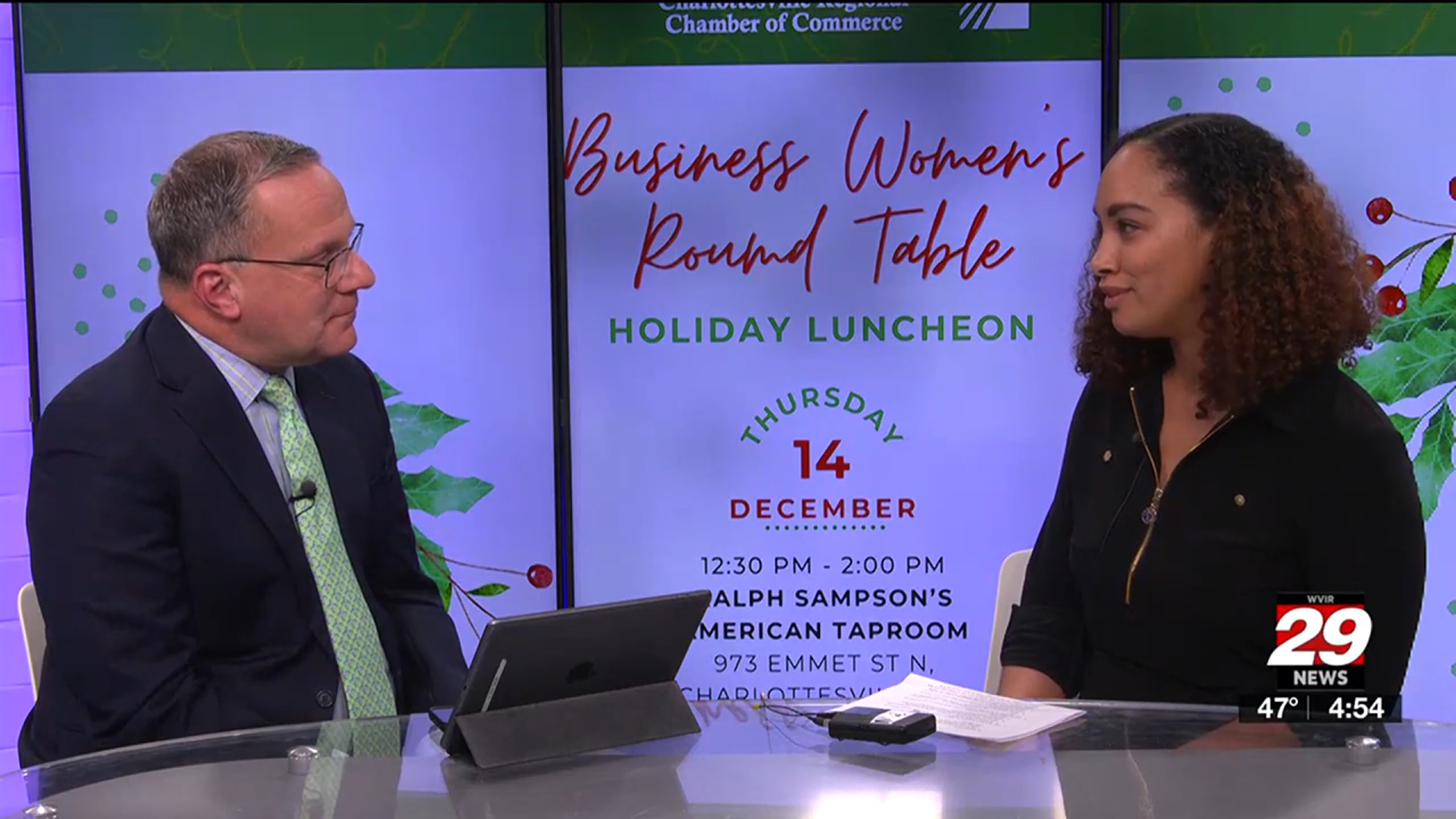 Ariel Bredder on NBC29 - Charlottesville Regional Chamber of Commerce