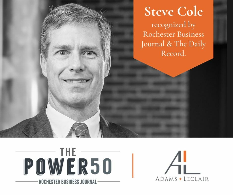 Steve Cole, Esq. of Adams Leclair LLP recognized in the 2023 Power 50 Law list - Greater ...