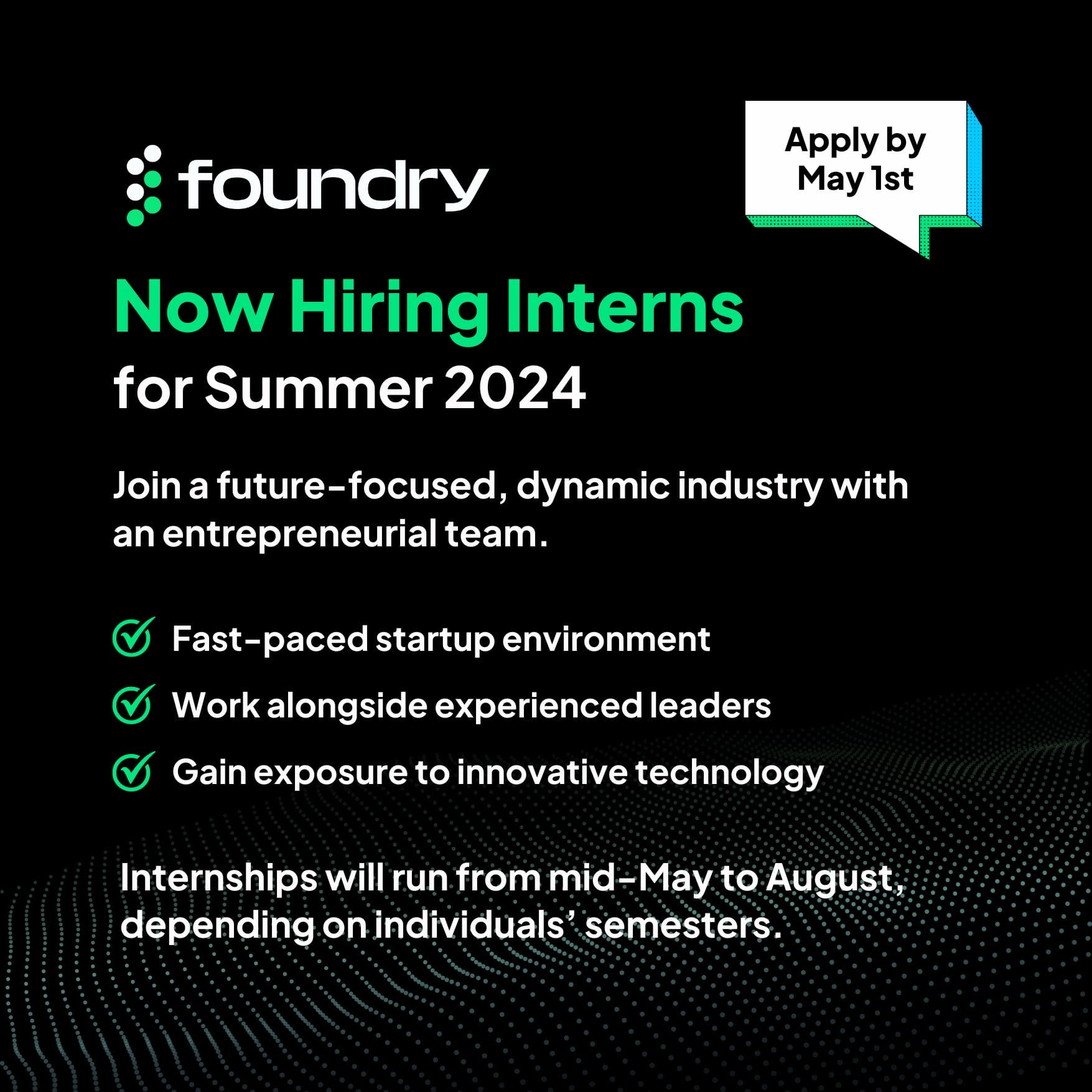 Local Tech Company Foundry Seeking Interns for Summer 2024 - Greater ...