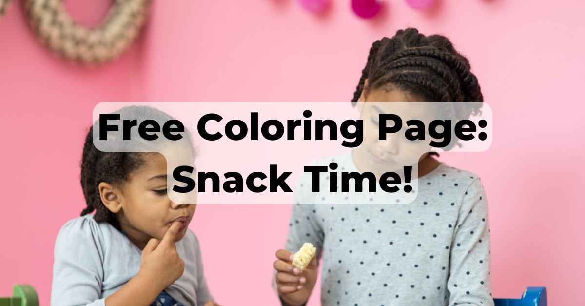 Free Coloring Page: Snack Time!