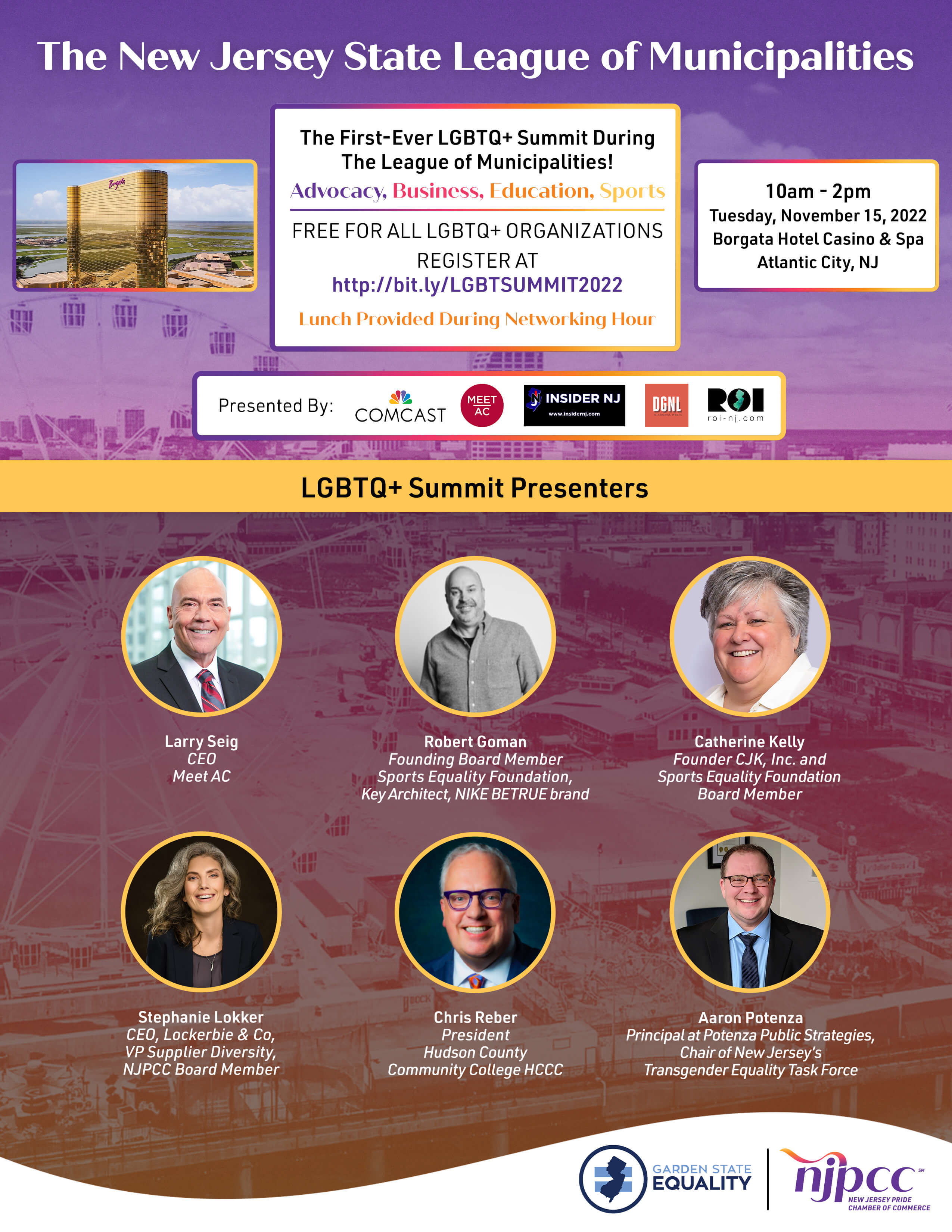 NJ Pride Chamber & Garden State Equality Hosts First-Ever LGBT+ Summit ...
