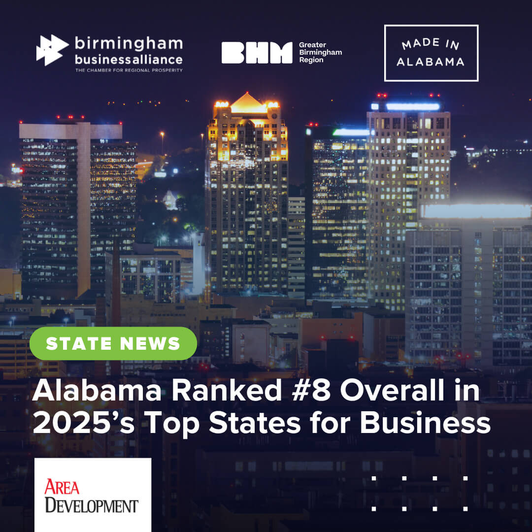 Area Development Magazine | Alabama Ranked #8 Overall in 2025’s Top ...