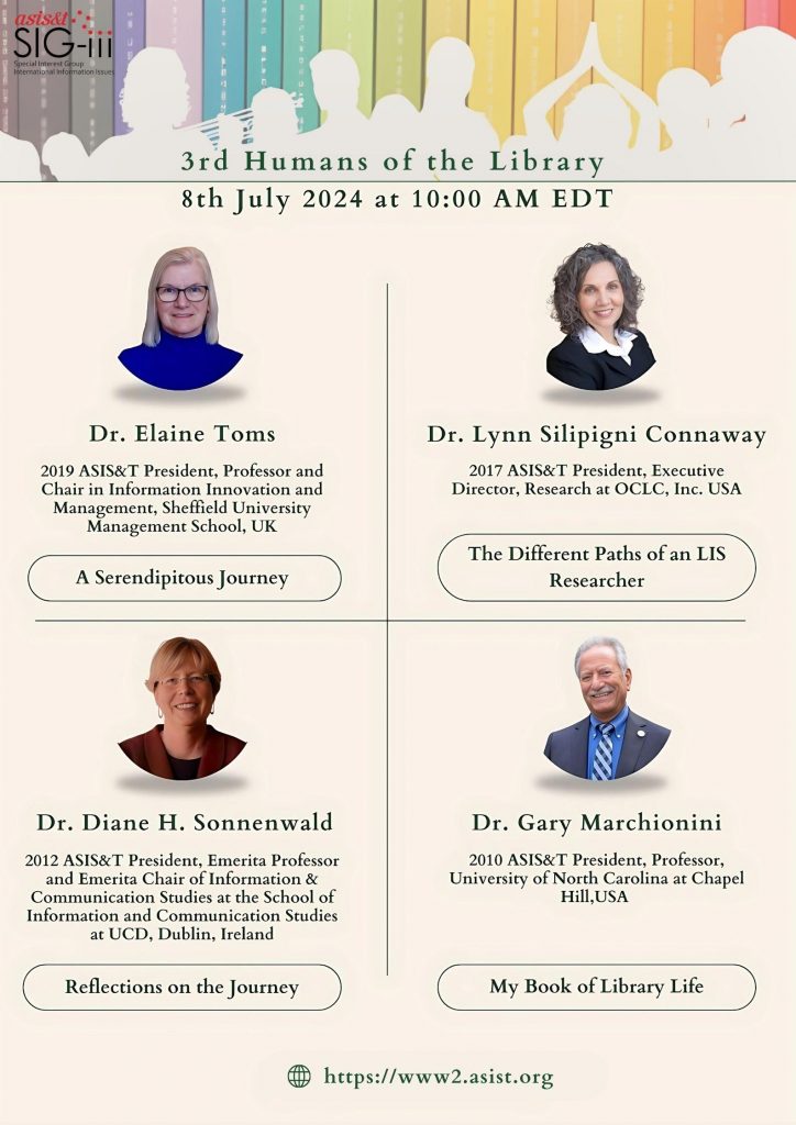 3RD Humans of the Library with ASIS&T Past Presidents - Association for ...