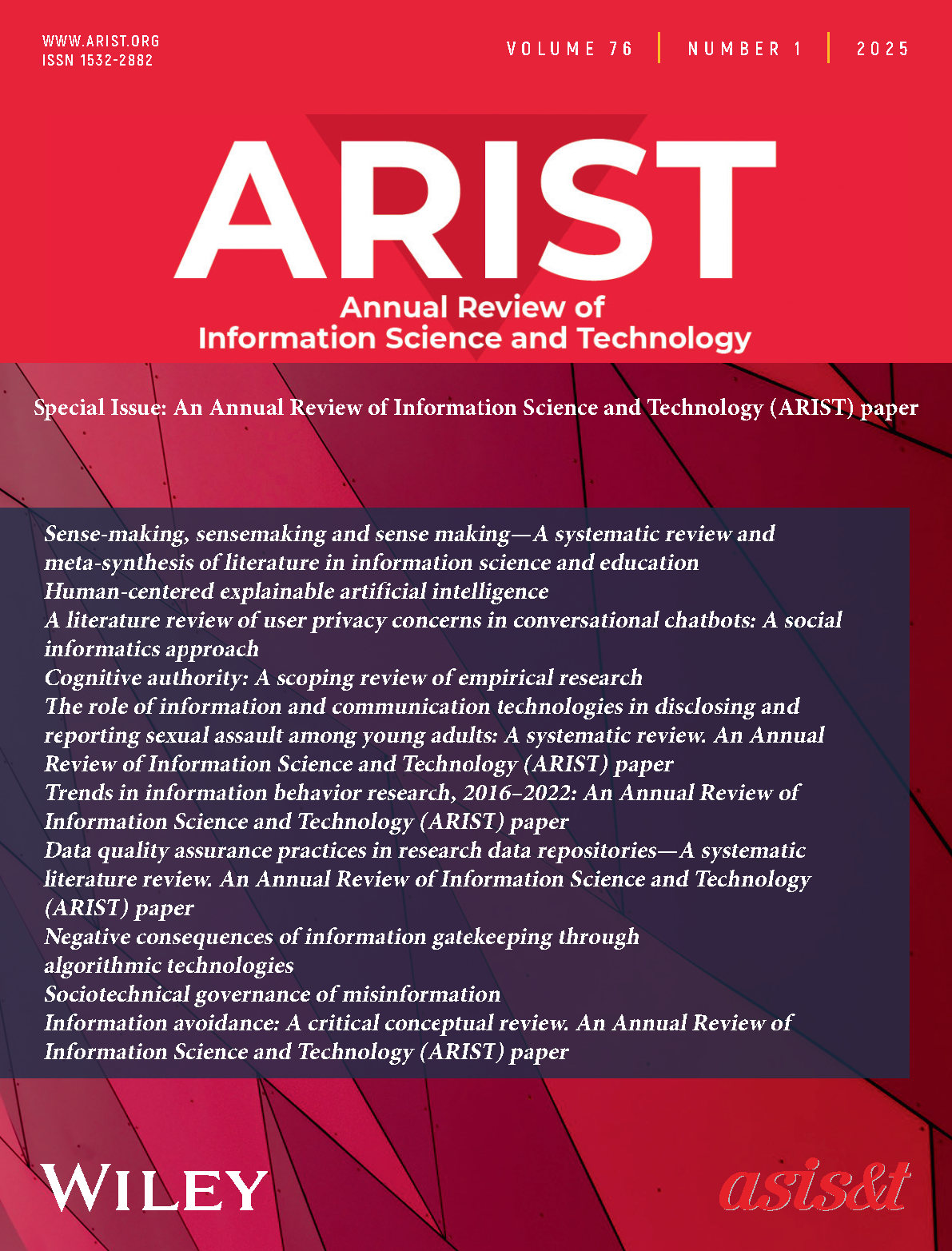 New from ARIST, September 2025 - Association for Information Science ...