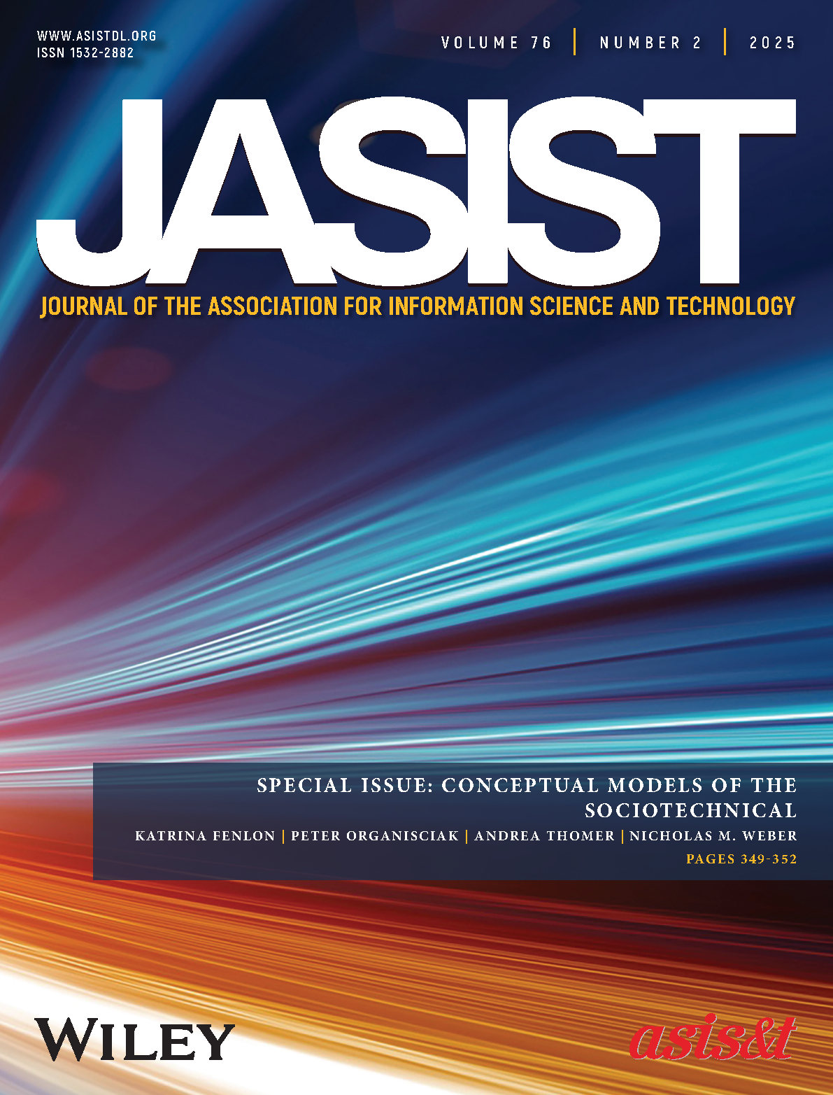 New from JASIST, March 2025 - Association for Information Science and ...