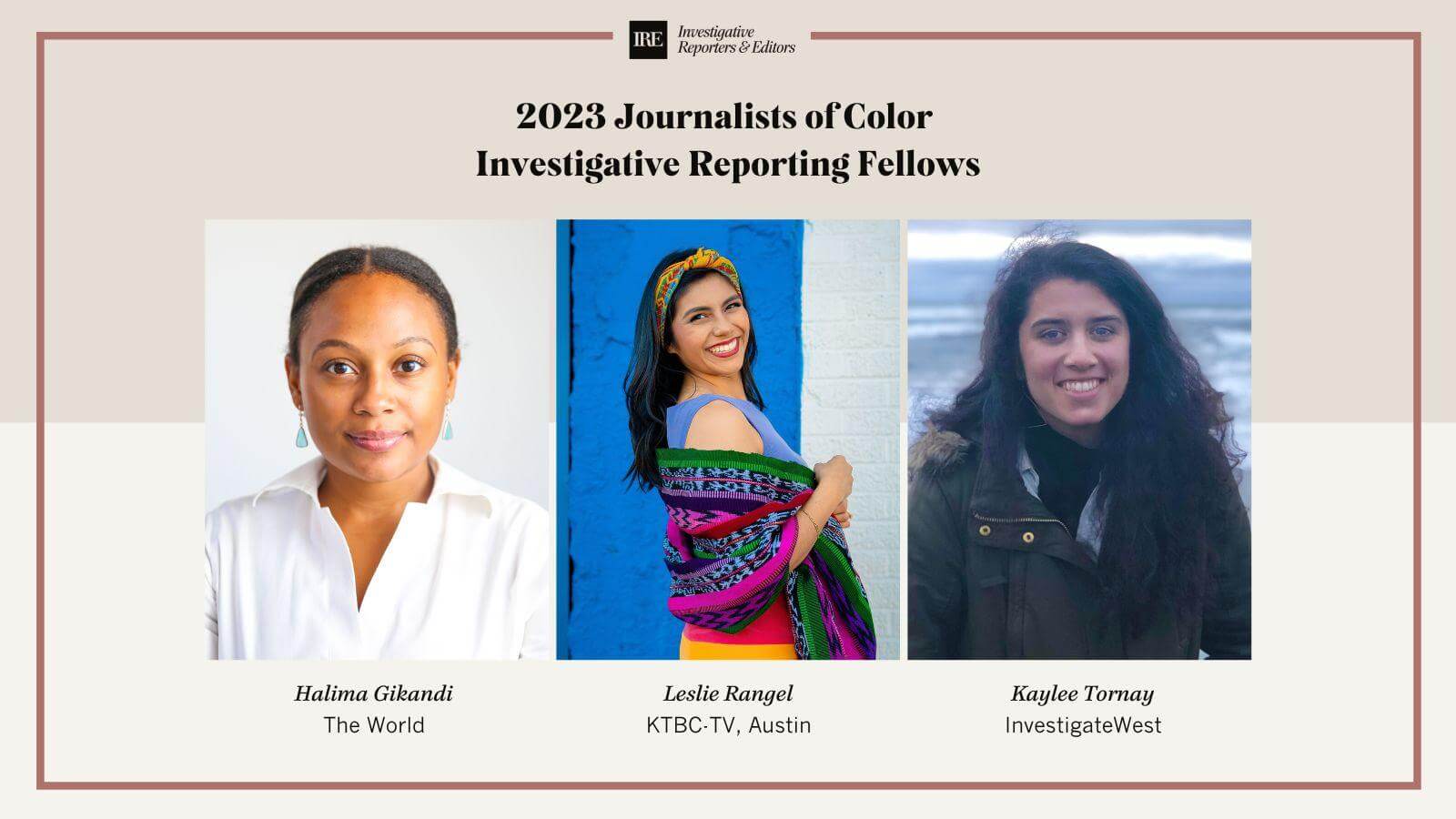 Three journalists receive IRE's 2023 Journalist of Color Investigative ...