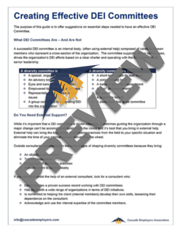 Creating Effective DEI Committees Guide - Cascade Employers Association
