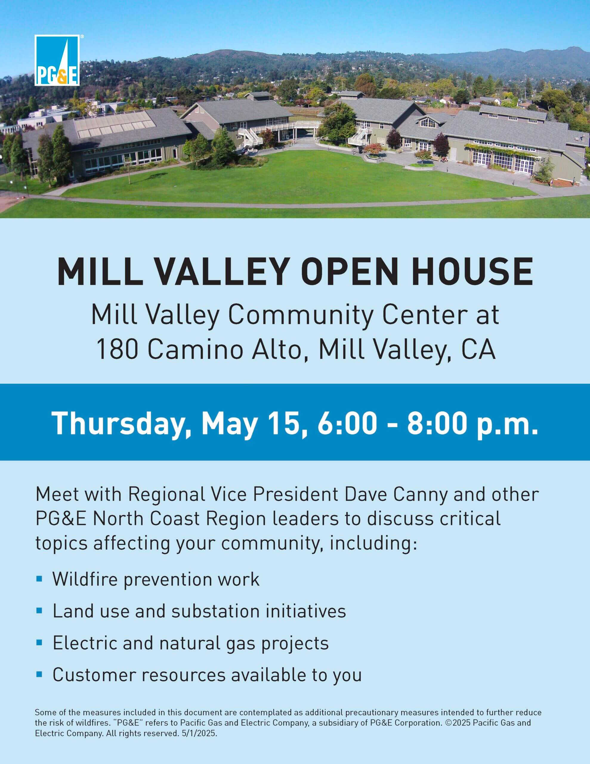 PG&E Is Hosting an Open House for Mill Valley Customers at the Mill ...