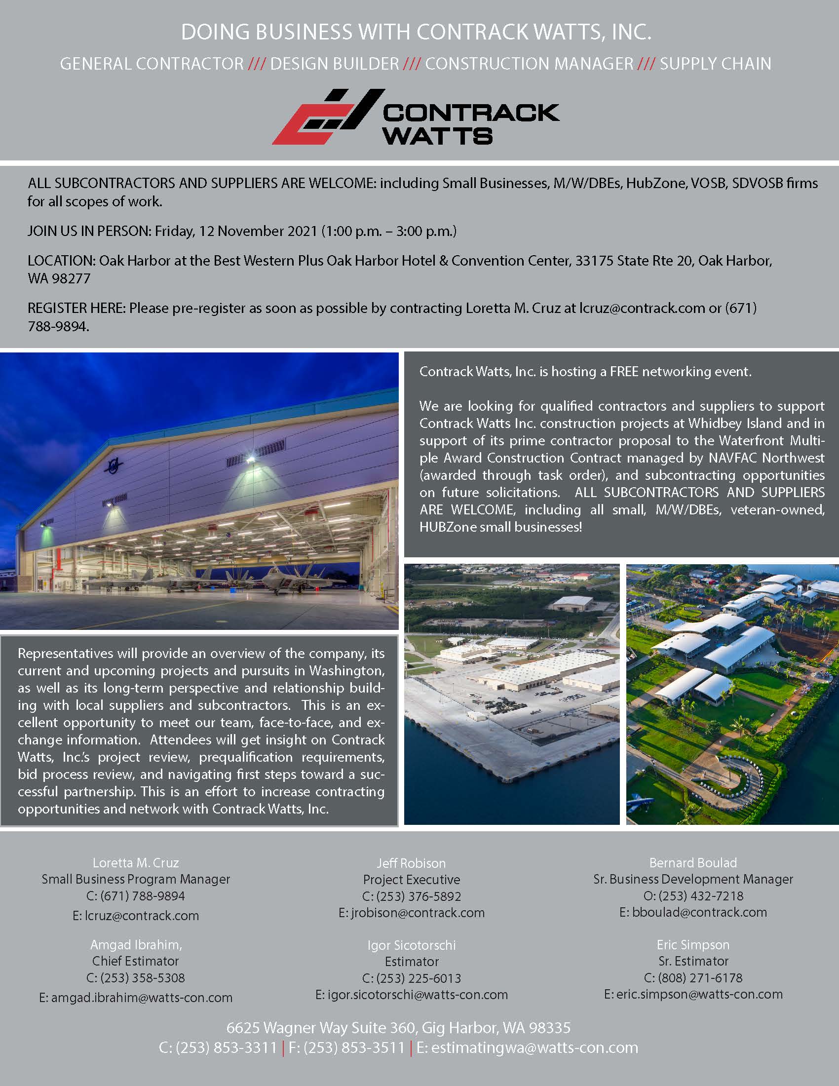 Opportunity for subcontractors and suppliers – Meet Contrack Watts this ...