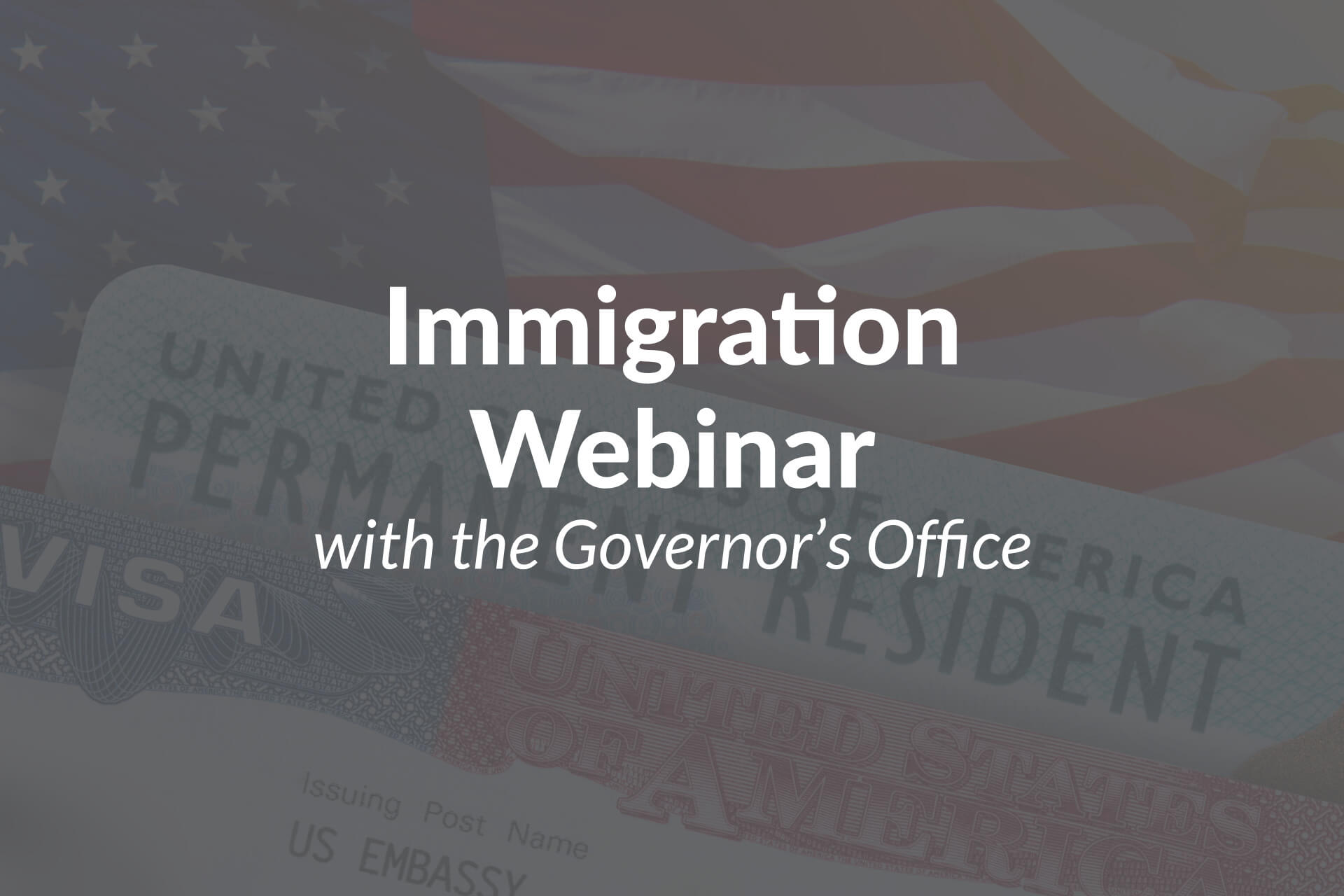 Immigration Policy Webinar with the Governor's Office — Maryland ...