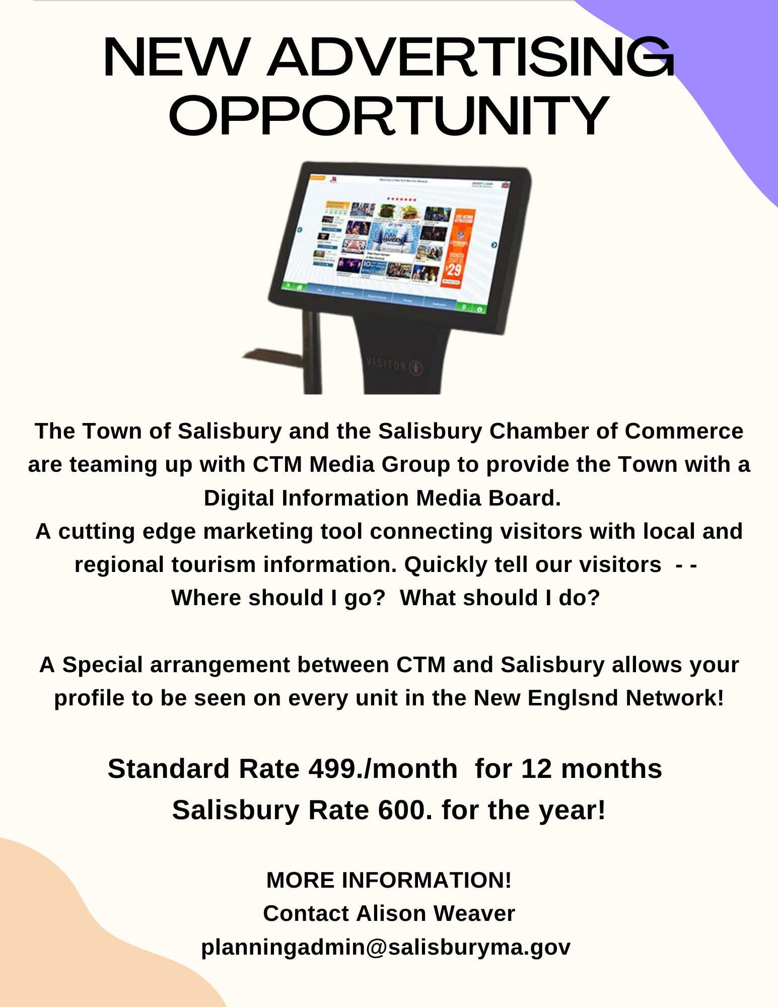 Kiosk Advertising % - Salisbury Chamber of Commerce