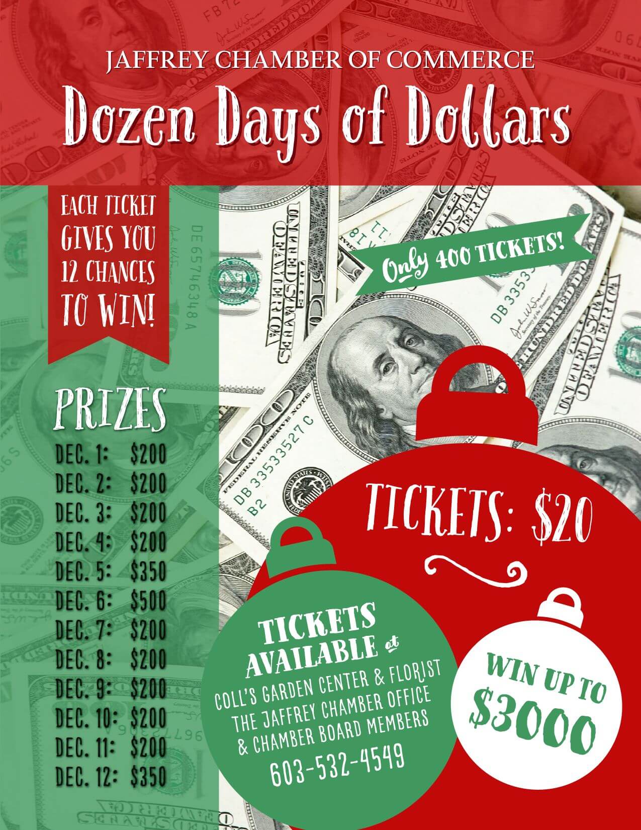 Dozen Days of Dollars 2023 - Jaffrey Chamber of Commerce