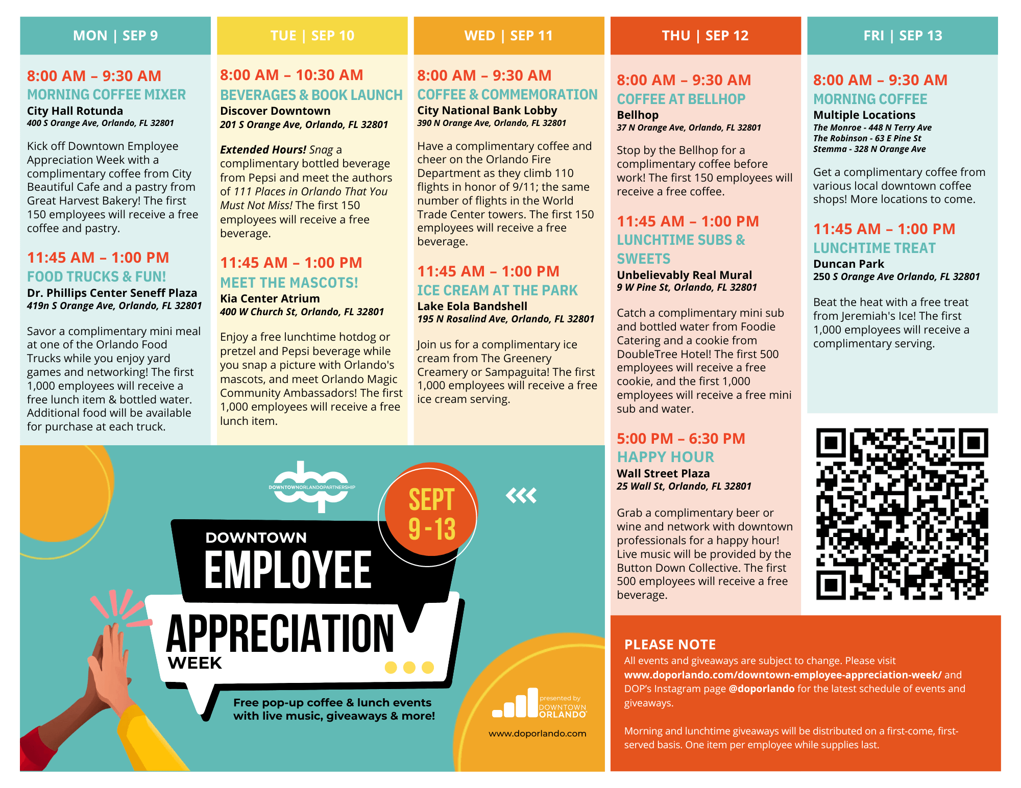 OFD September 11 Memorial, DOP's Employee Appreciation Schedule & More ...