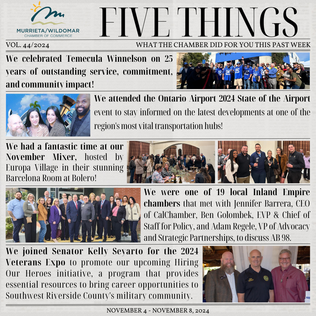 Five Things The Chamber Did For Your Business: November 4 - November 8 ...