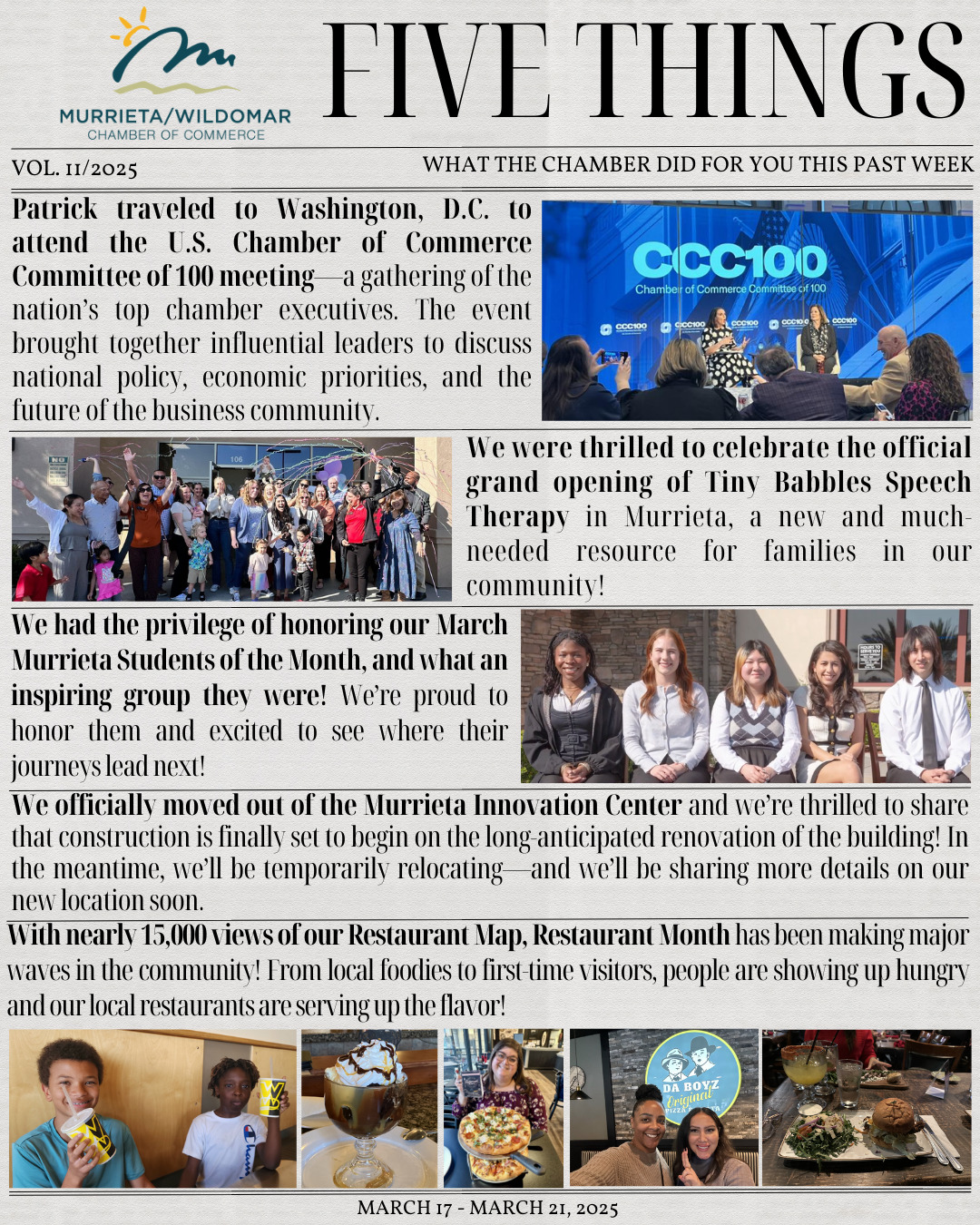 Five Things The Chamber Did For Your Business: March 17 - March 21 ...