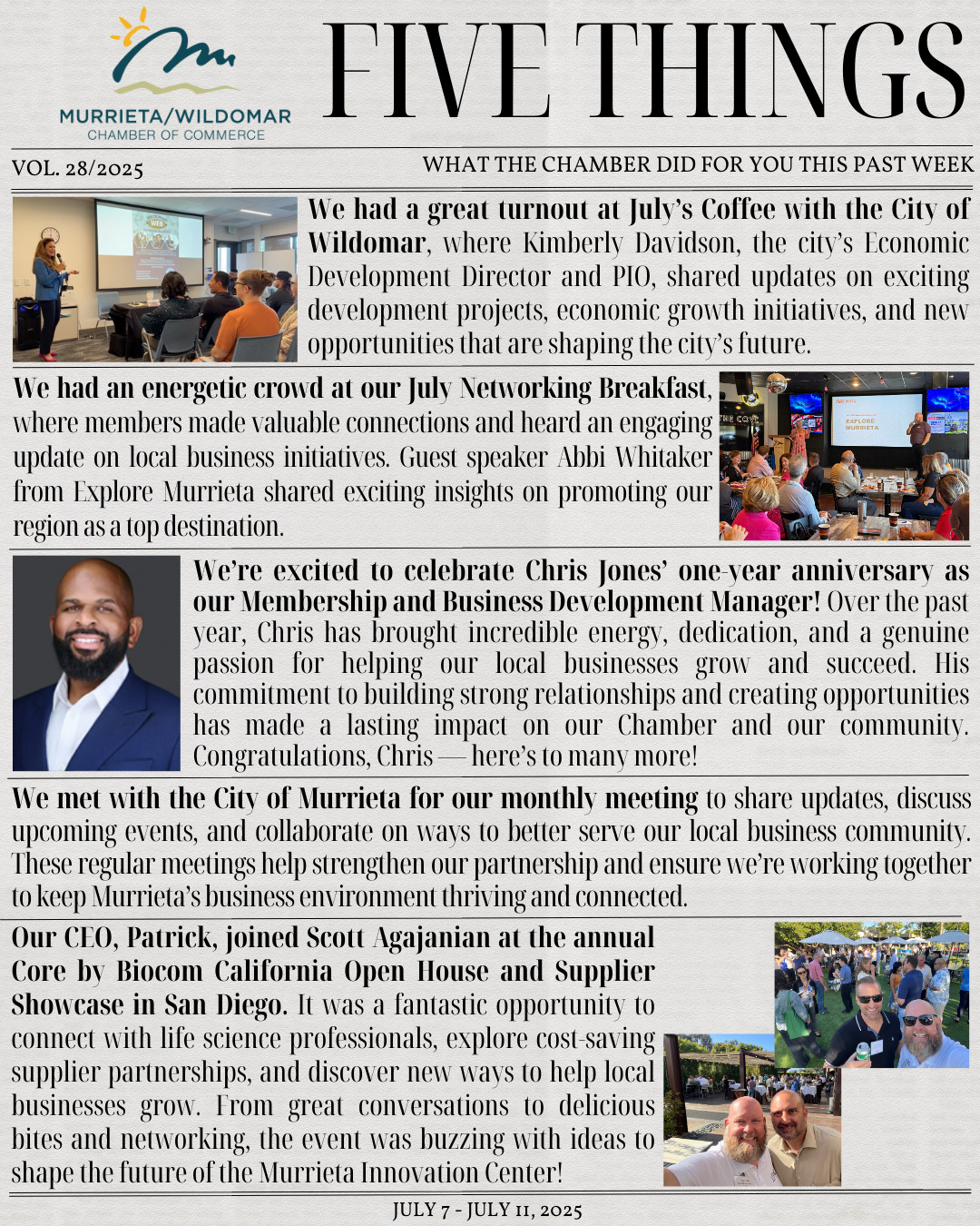 Five Things The Chamber Did For Your Business: July 7 - July 11, 2025 ...