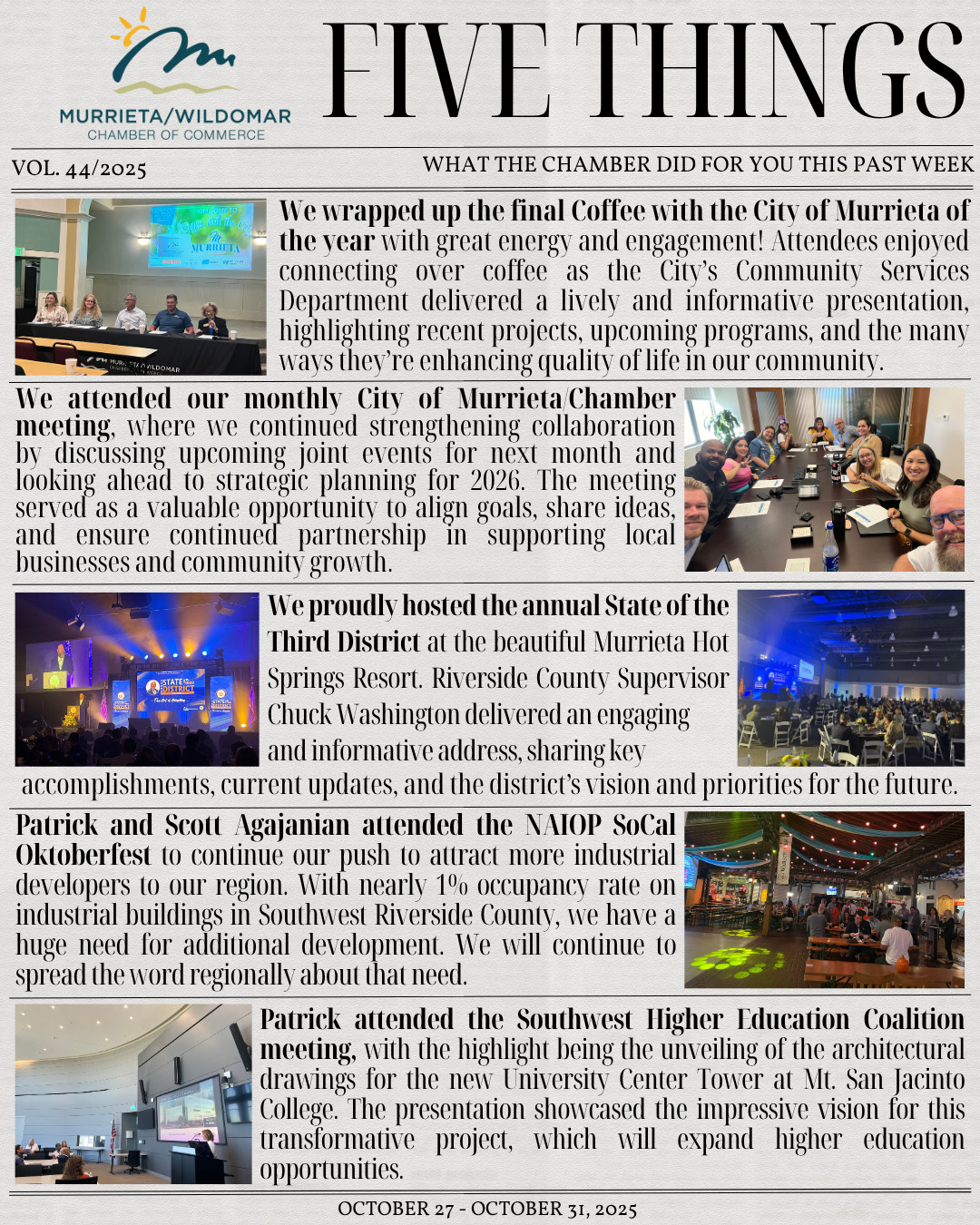 Five Things The Chamber Did For Your Business: October 27 - October 31 ...