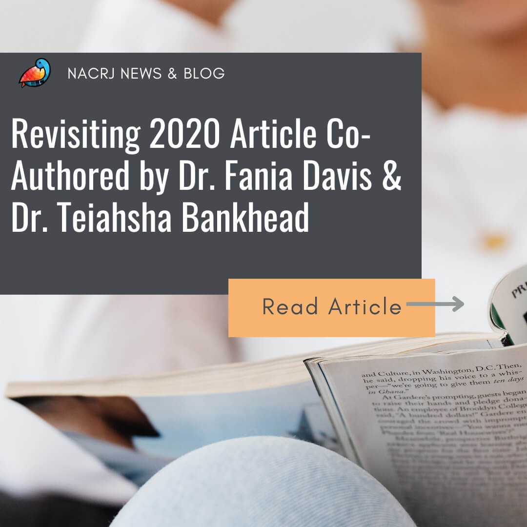 Revisiting 2020 Article Co-Authored by Dr. Fania Davis & Dr. Teiahsha ...