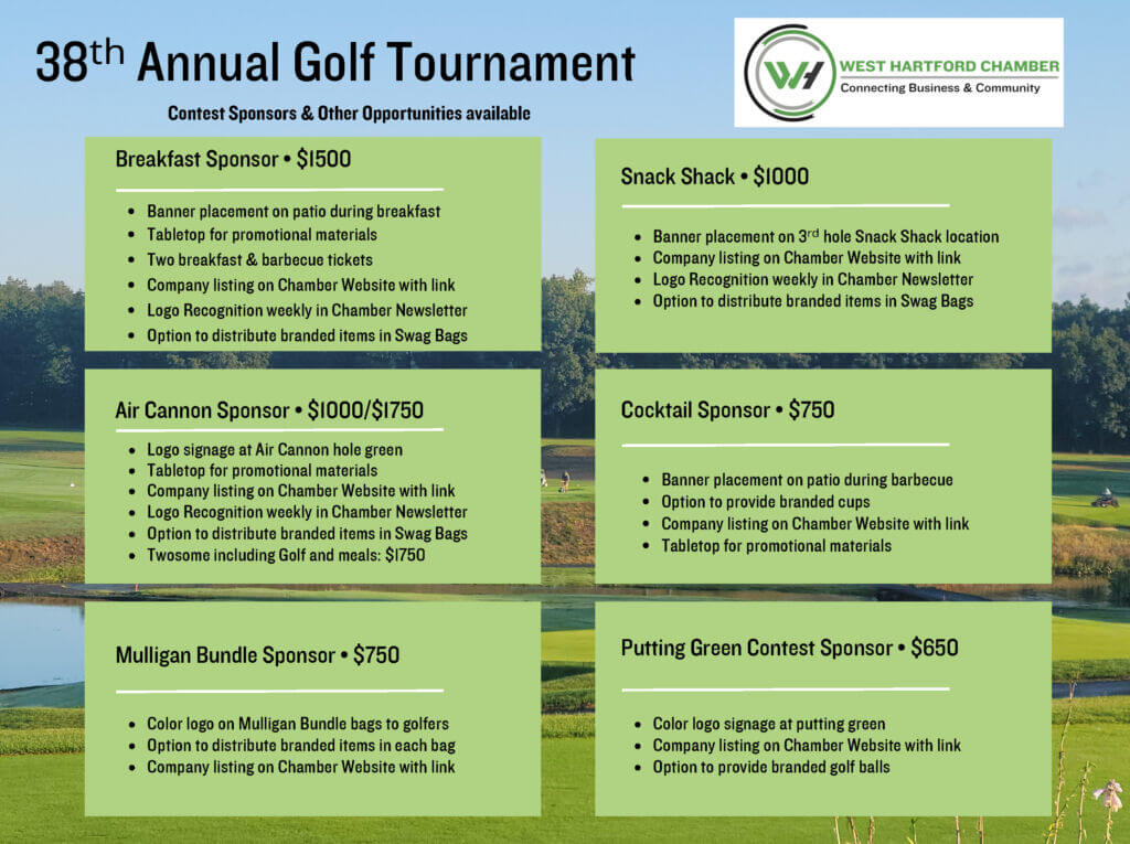 Golf Tournament Sponsorship Package - West Hartford Chamber of Commerce